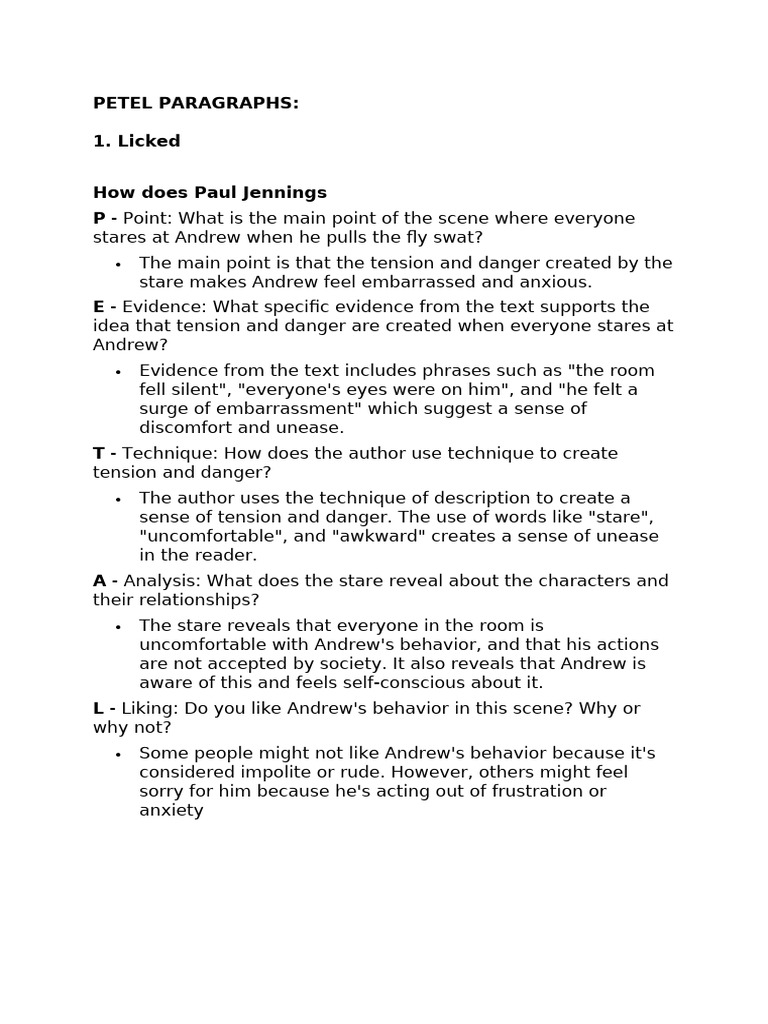 Petel Paragraphs Eimer Scully | PDF