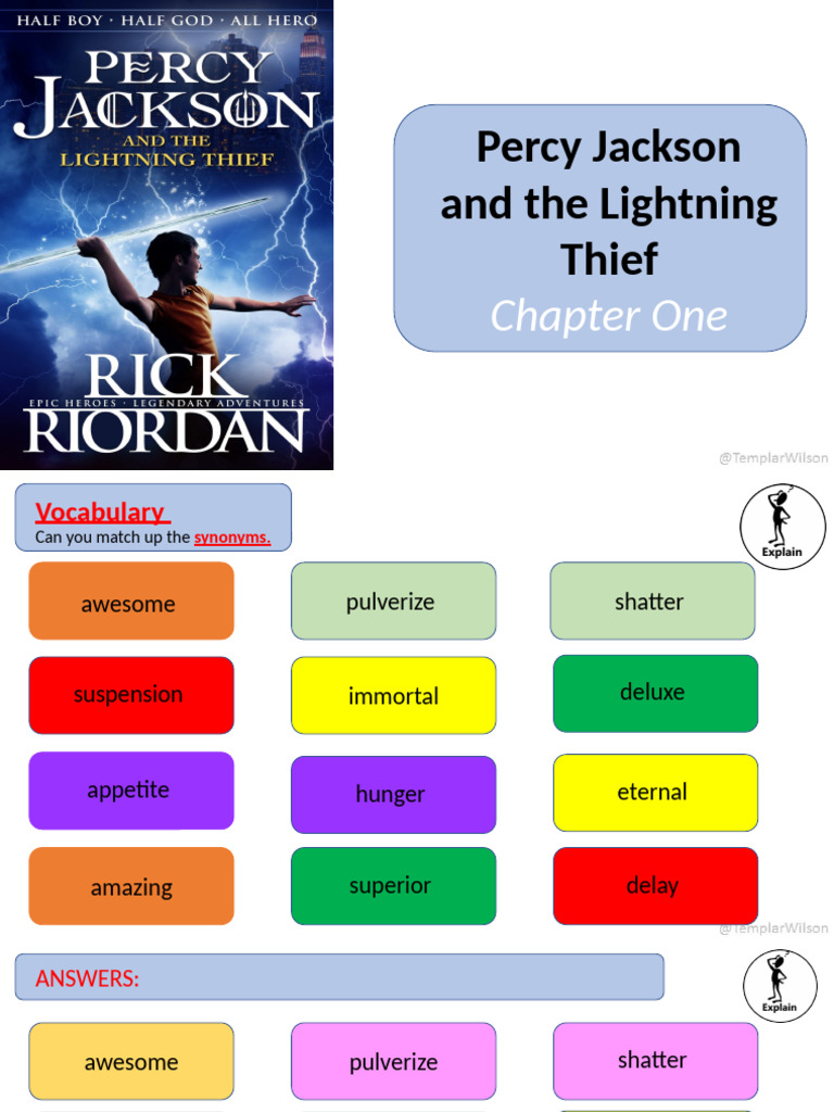 Percy Jackson Lesson 2 Chp 1 Student Version | PDF