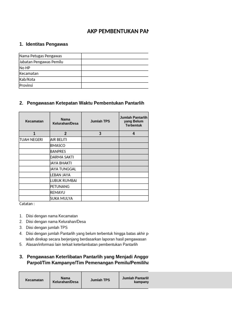 Akp Pembentukan Pantarlih Desa Sukamulya TGL 16 | PDF