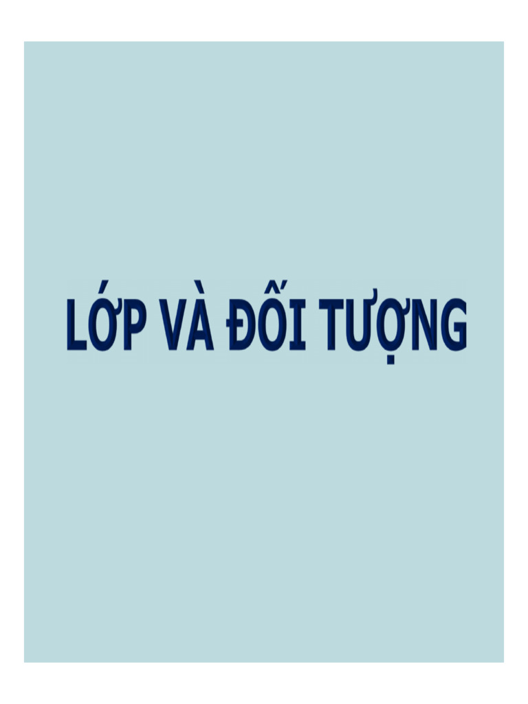 03 Lop Va Doi Tuong | PDF