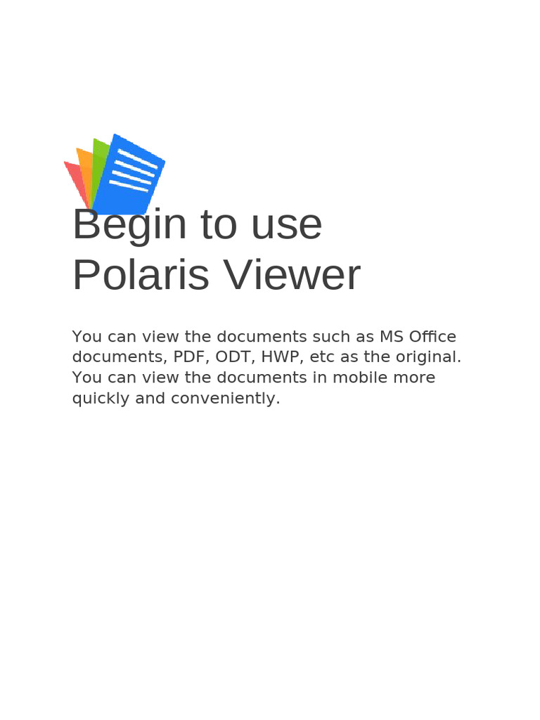 Begin To Use Polaris Viewer | PDF