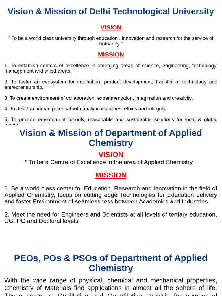 Vision and MIssion Chem | PDF | Engineering | Science