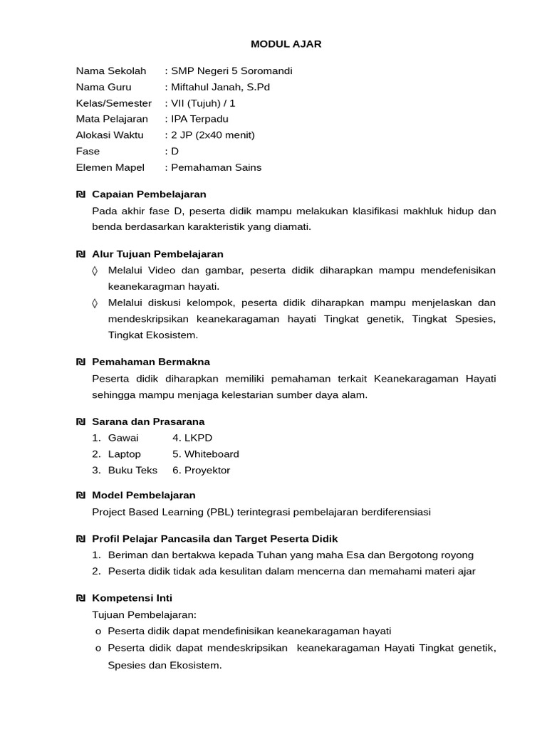 Modul Ajar | PDF | Karier & Perkembangan