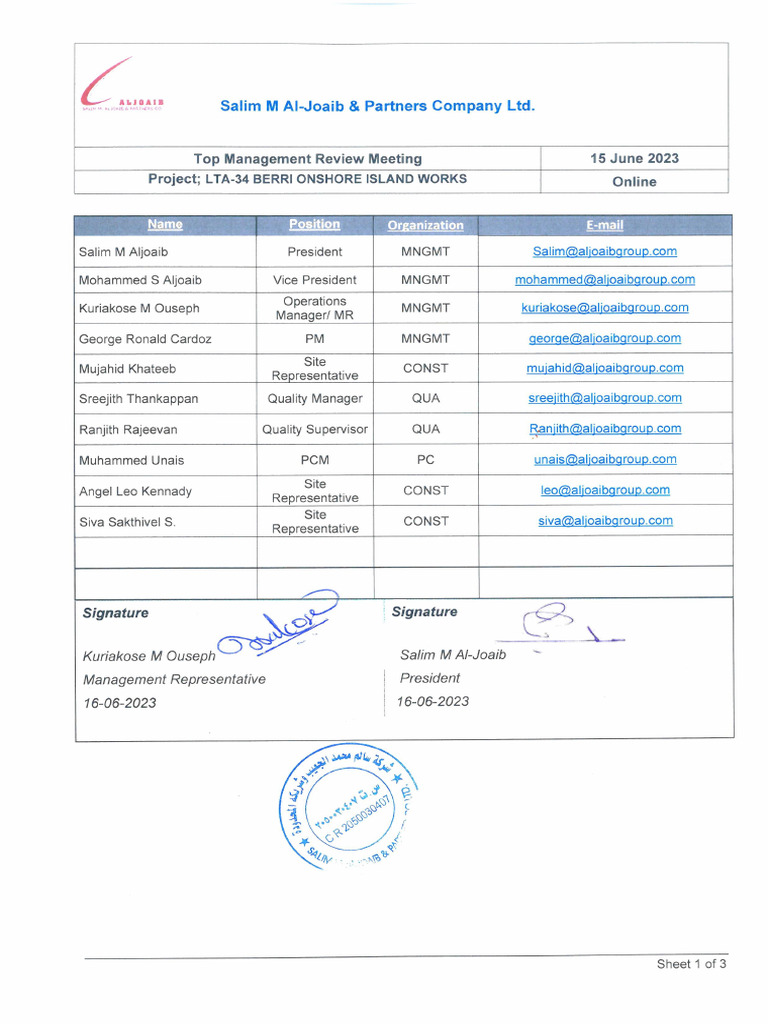 MRM Report 15-06-2023 | PDF