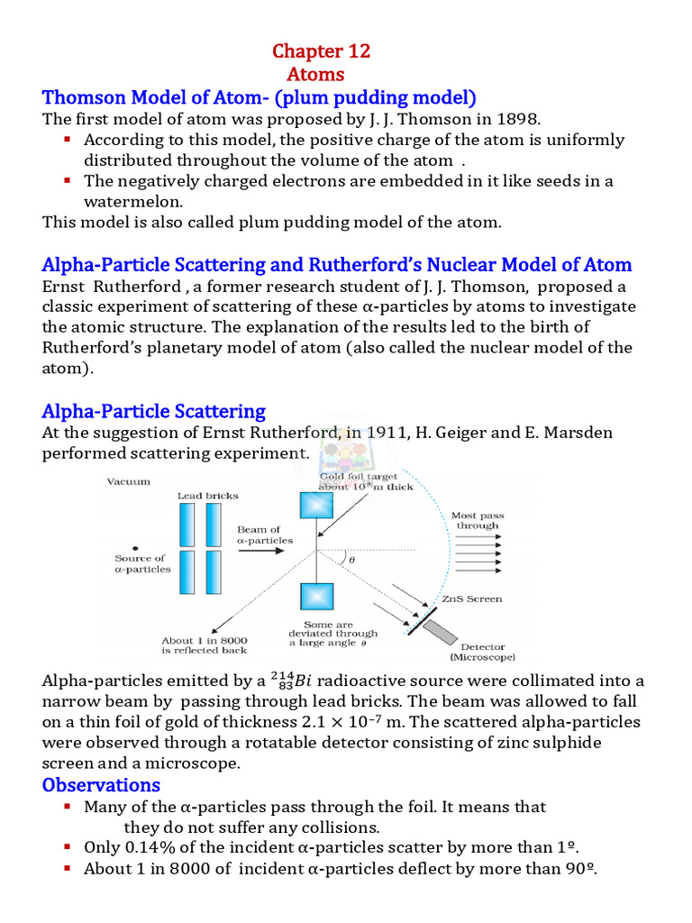 Atoms and Nuclei notes | PDF | Isotope | Emission Spectrum