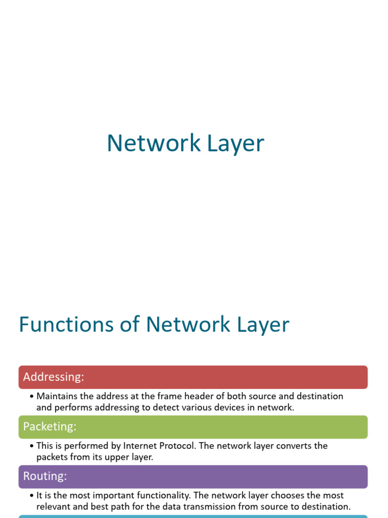 Network Layer Design Issues | PDF | Computer Network | Router (Computing)