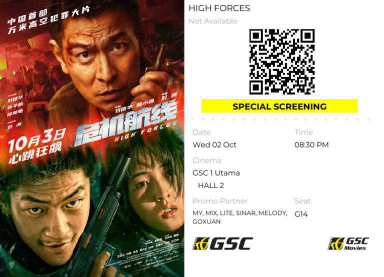 Special Screening Pass HIGH FORCES G14 | PDF