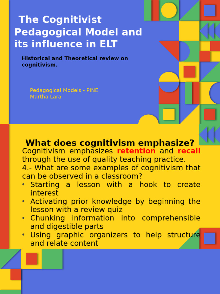 The Cognitivist Pedagogical Model | PDF | Learning | Cognition