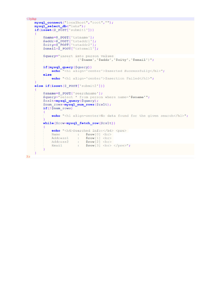Lab Program-7A-PHP File | PDF