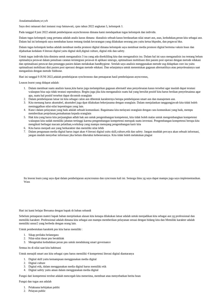 Bacaan Learning Journal | PDF