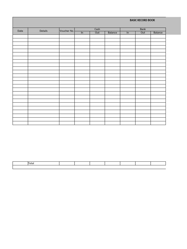 1. Unit 3 Basic Record Book Template | PDF