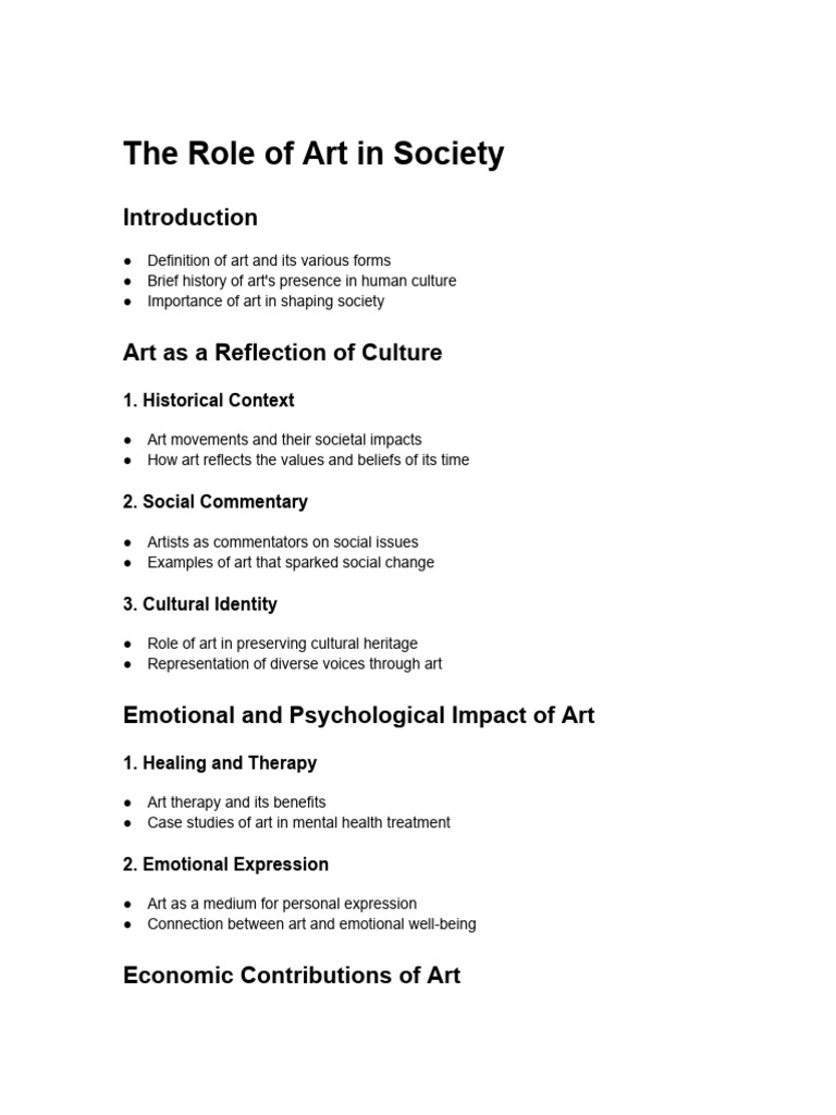 The Role of Art in Society | PDF | Politics | Social Science
