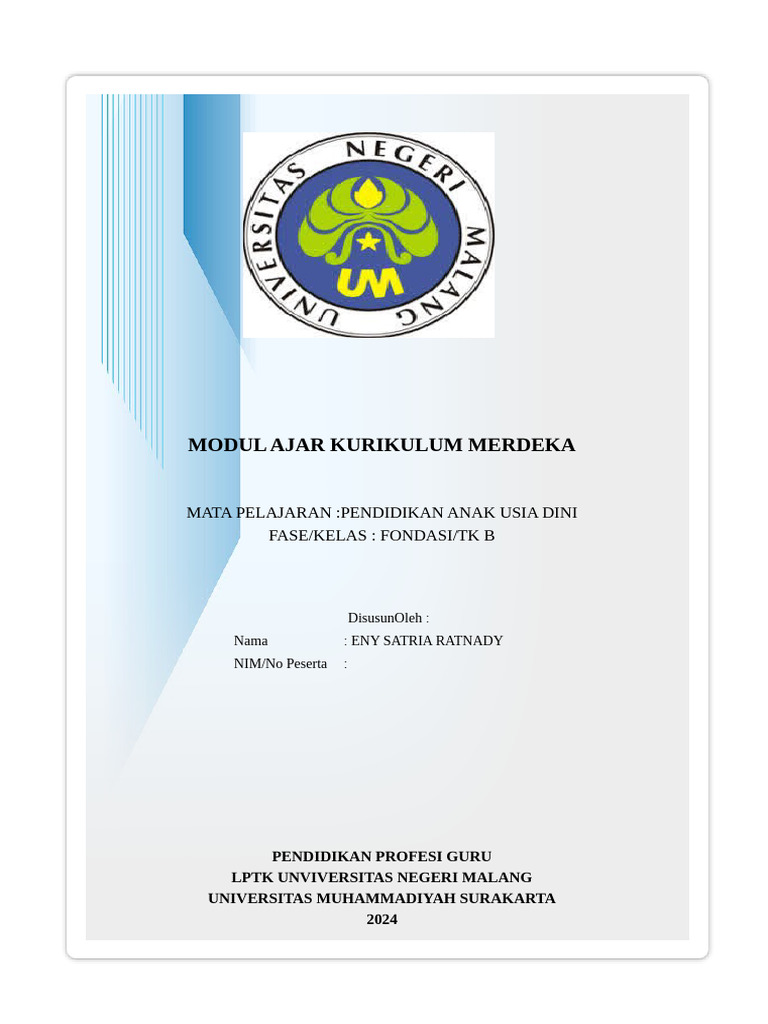 Modul Ajar TK B: Proses Terjadinya Hujan | PDF | Karier & Perkembangan
