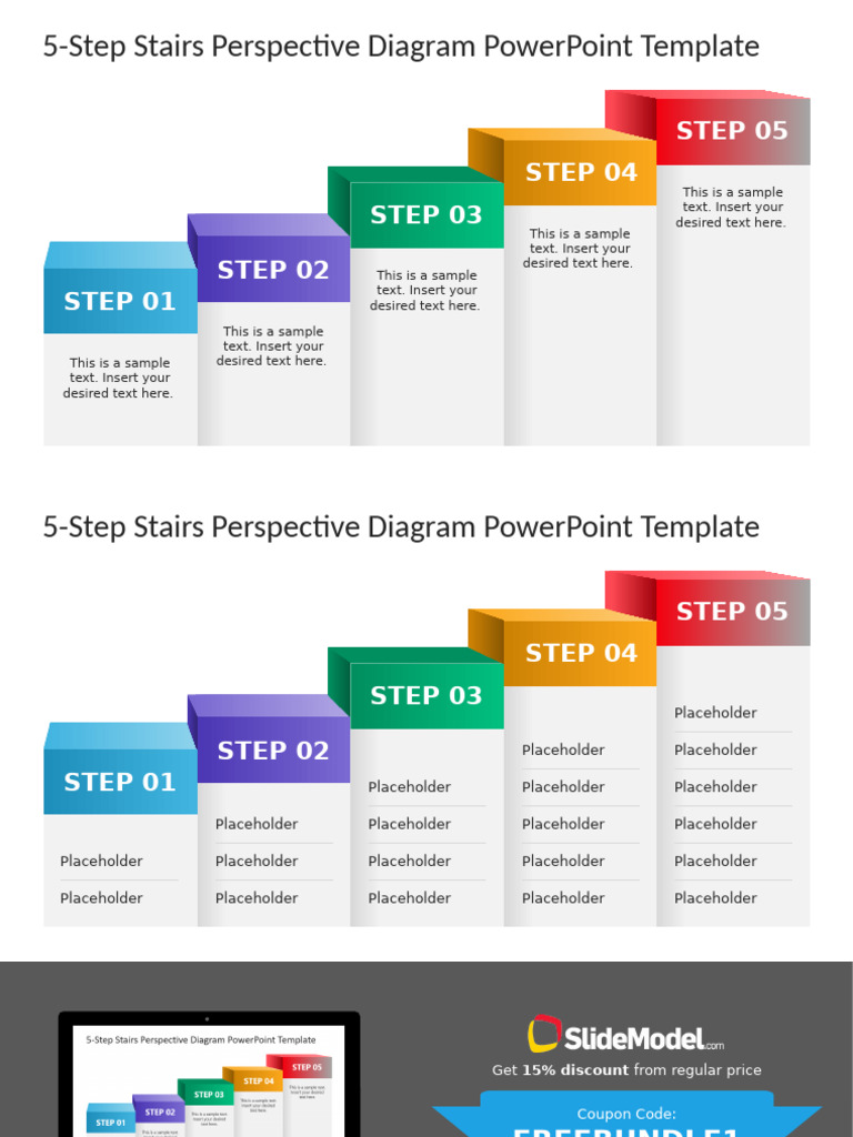 FF0518!01!5 Step Stairs Perspective Diagram Slide Template 16x9 1 | PDF