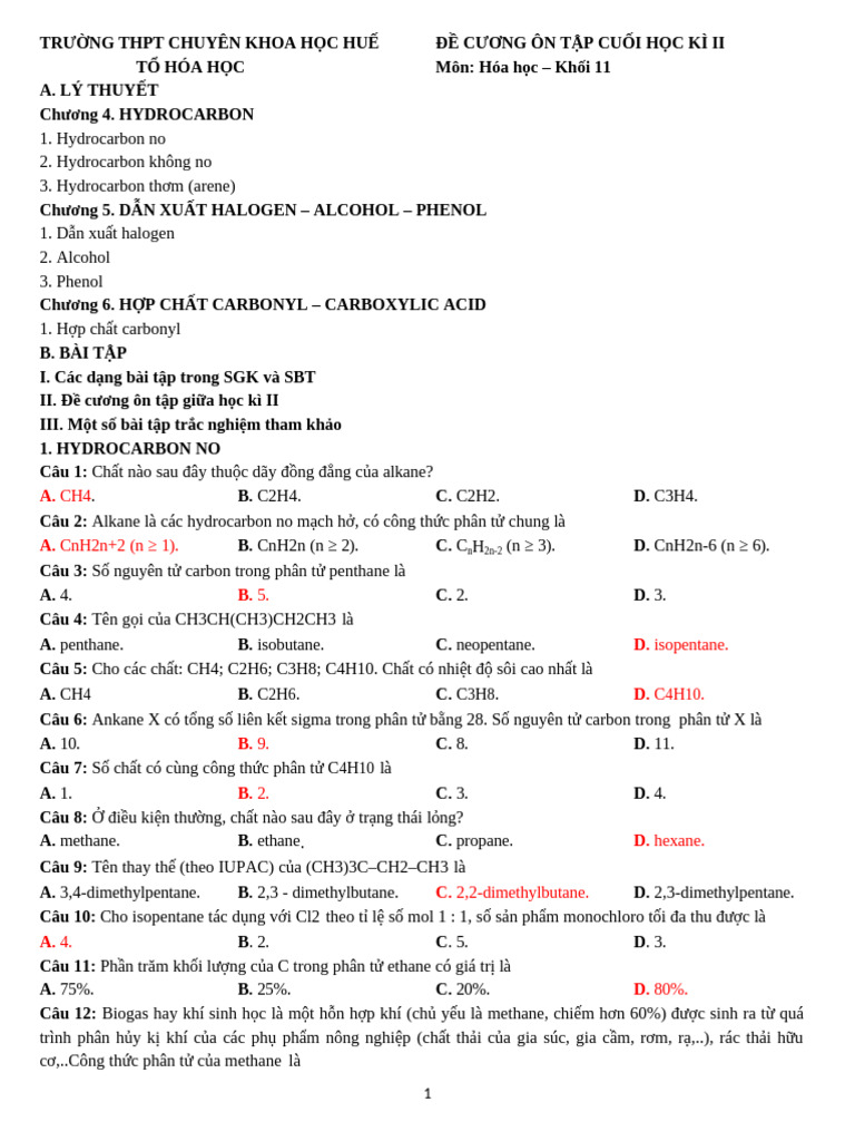 De Cuong CHKII k11 | PDF
