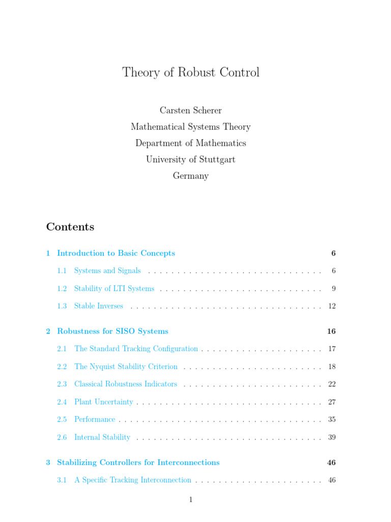 Theory of Robust Control | PDF | Mathematical Objects | Mathematical ...