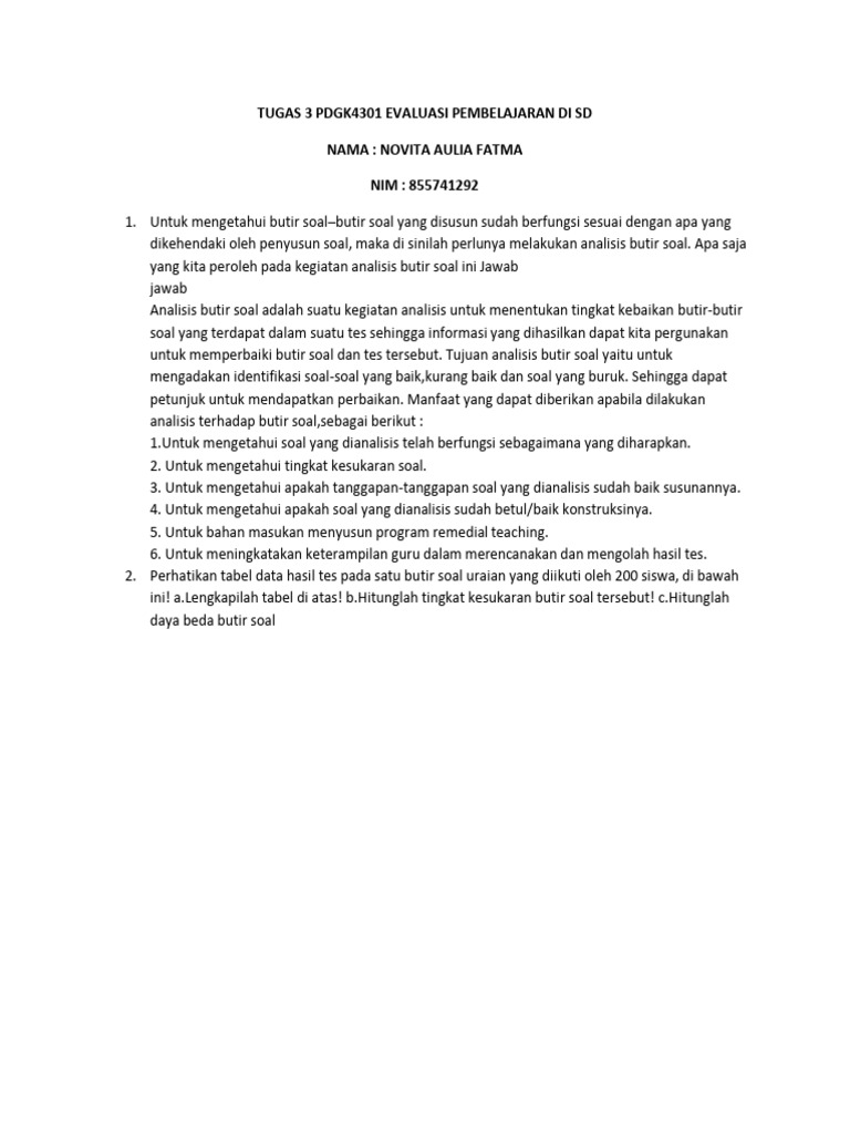 Evaluasi Pembelajaran SD | PDF