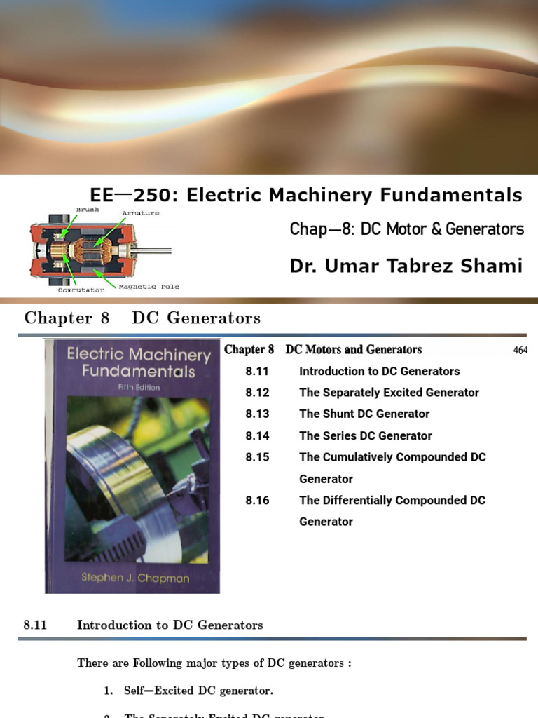 MCT-223-EM-Lec-5-DC Gen | PDF | Inductor | Electric Generator