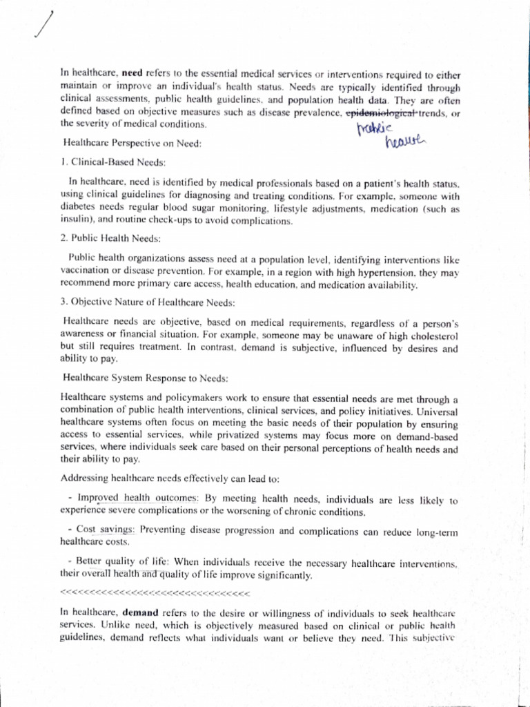 healthcare notes | PDF | Health Care | Public Health