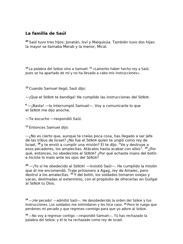 La Familia de Saúl | PDF