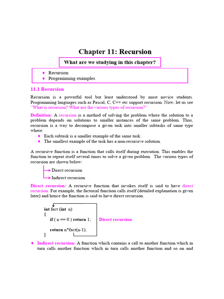 2016 CCP CH 11 Final Recursion | PDF | Recursion | Computer Science