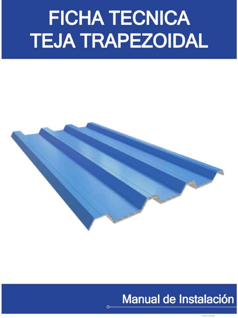 Ficha Tecnica Teja Trapezoidal 56 CM - Compressed | PDF