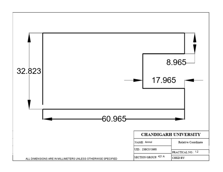 AutoCAD Template for Chandigarh University | PDF