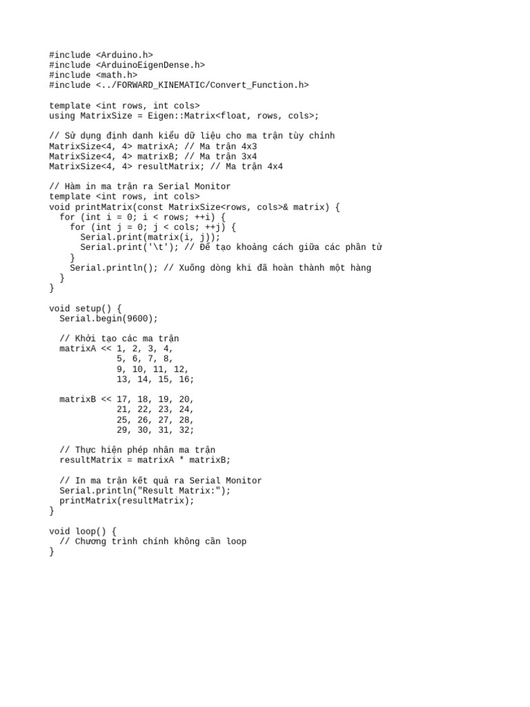 Khai Bao Ma Tran | PDF