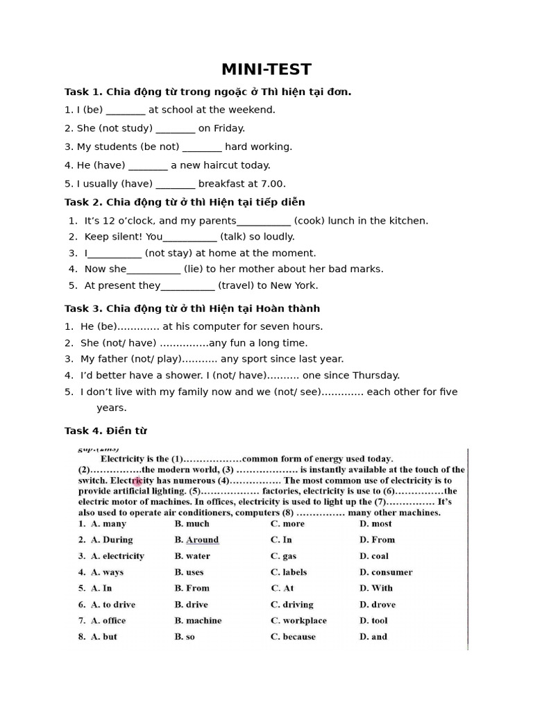 mini Present Tense | PDF