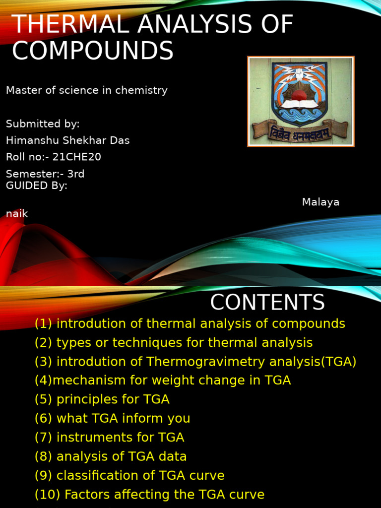 Thermal Analysis Method | PDF | Thermogravimetric Analysis | Thermal ...