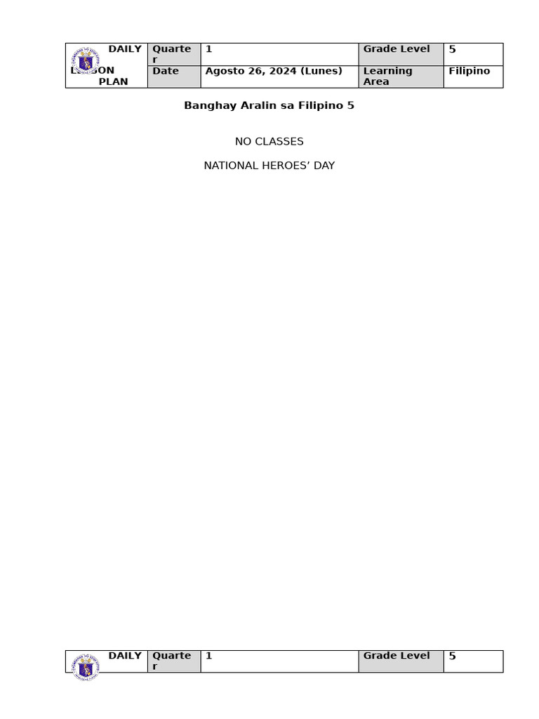 DLP Filipino-5 q1 w5 Day-2-5 | PDF