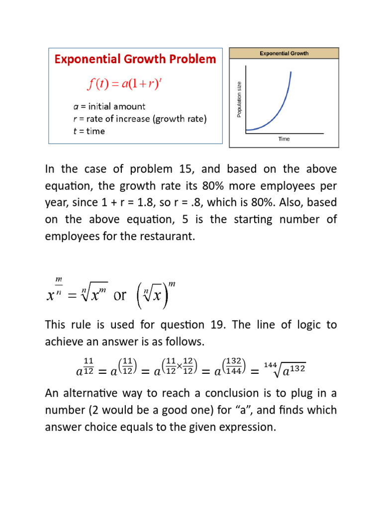 Growth Rate and Population Equations | PDF | Teaching Methods & Materials