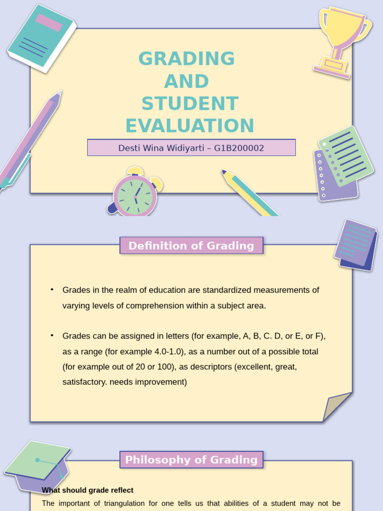 Grading and Student Evaluation Guidelines | PDF | Educational ...