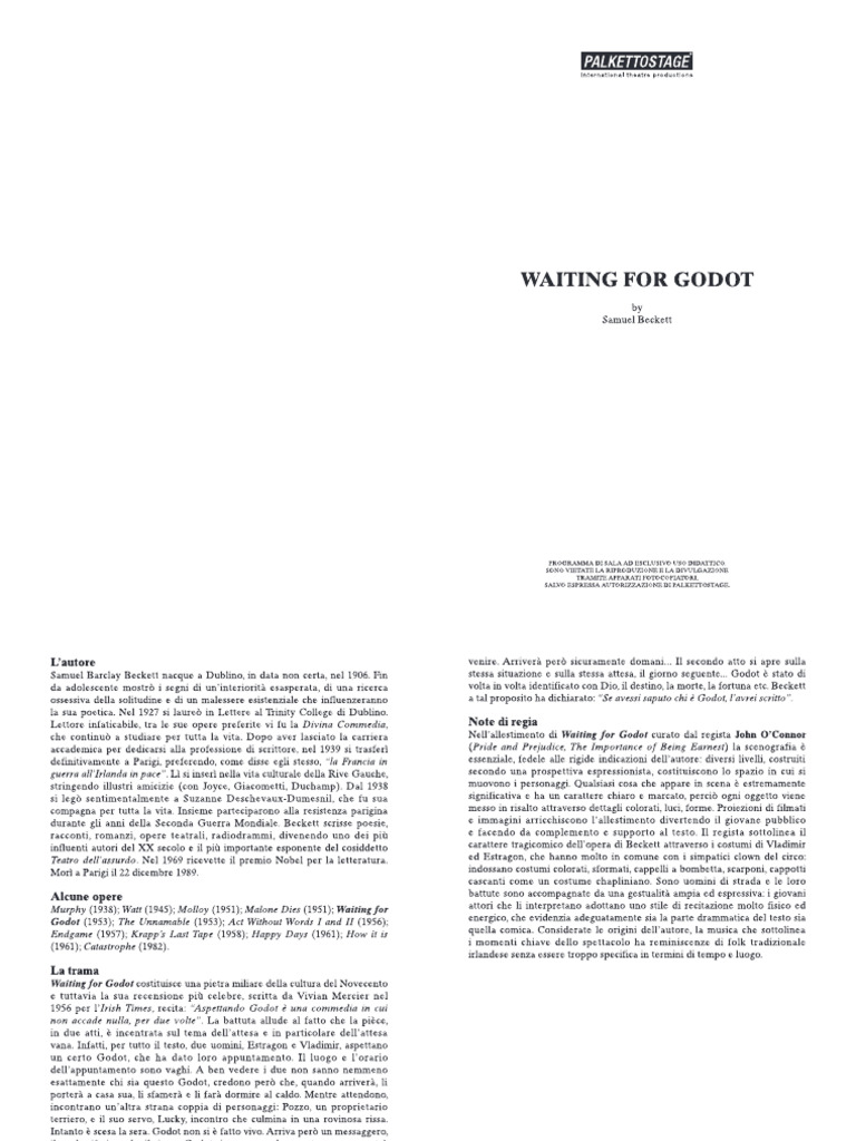5bwaiting For Godot | PDF
