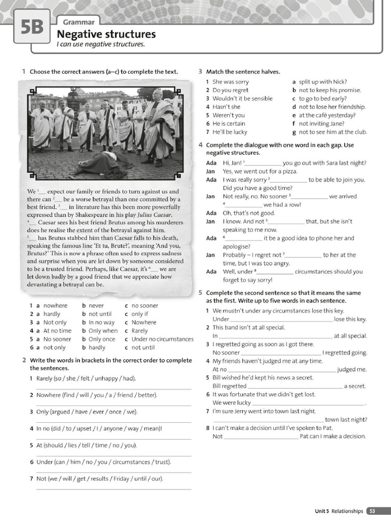 B13-Elearning - Unit 5BD - Grammar-Workbook | PDF