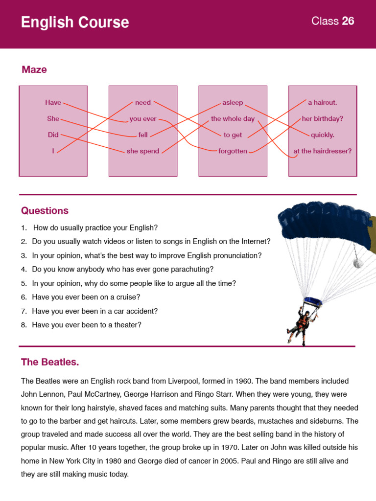 English Course: The Beatles Overview | PDF