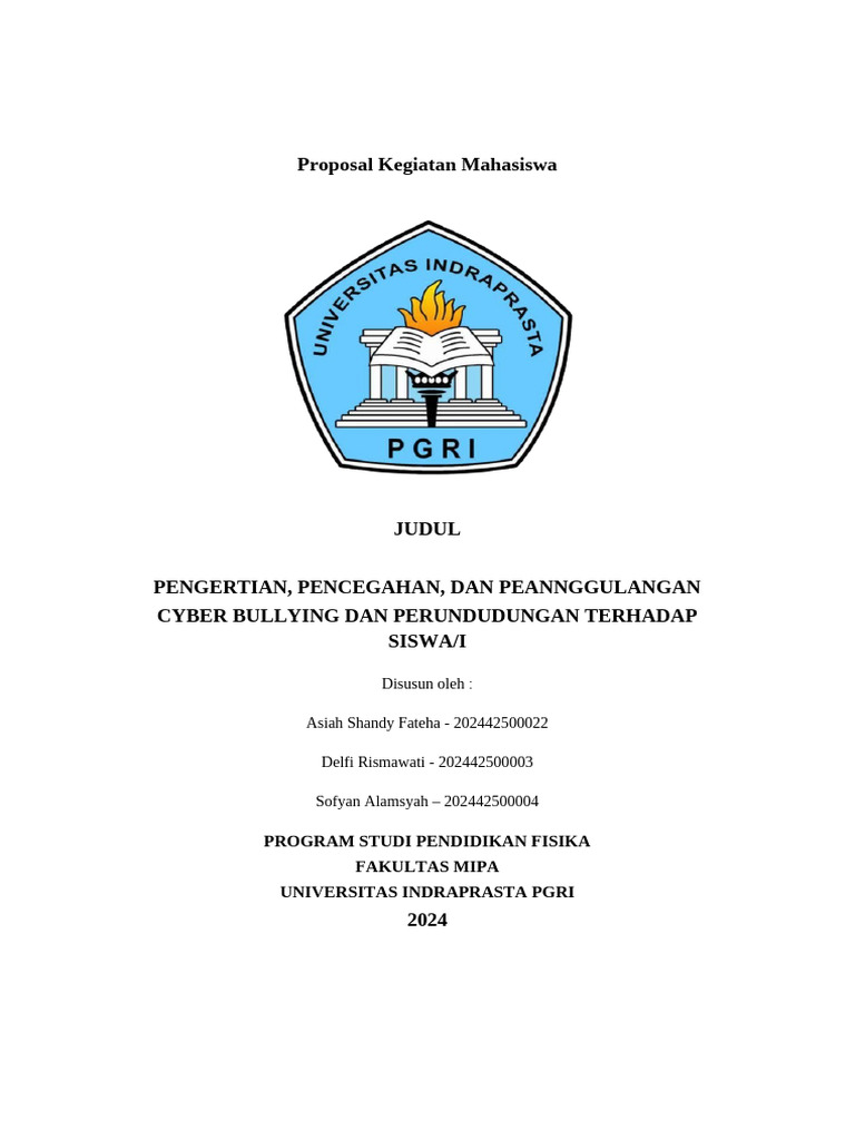 Proposal Kegiatan Mahasiswa | PDF | Pengembangan Diri