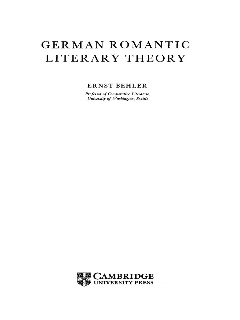 BEHLER (1993) Example-Goethes Wilhelm Meister and The Early Romantic ...