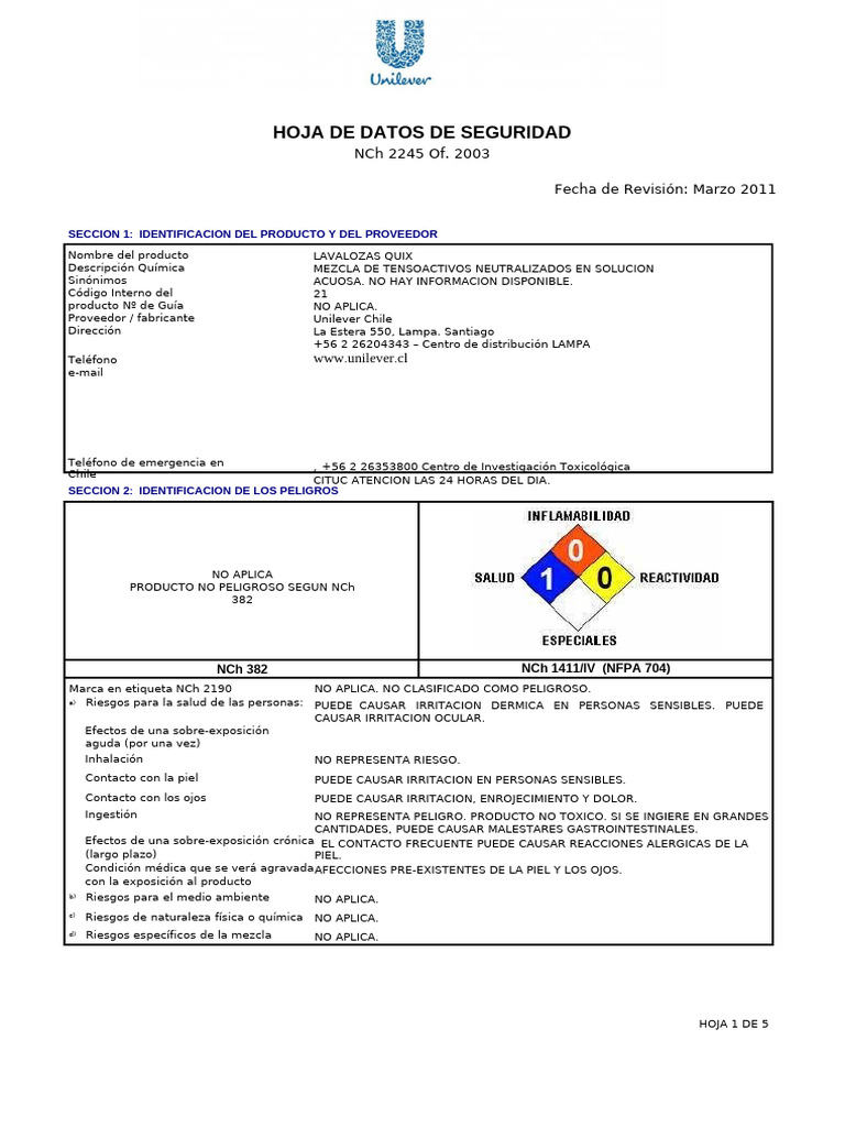 HDS Quix | PDF | Agua | Residuos