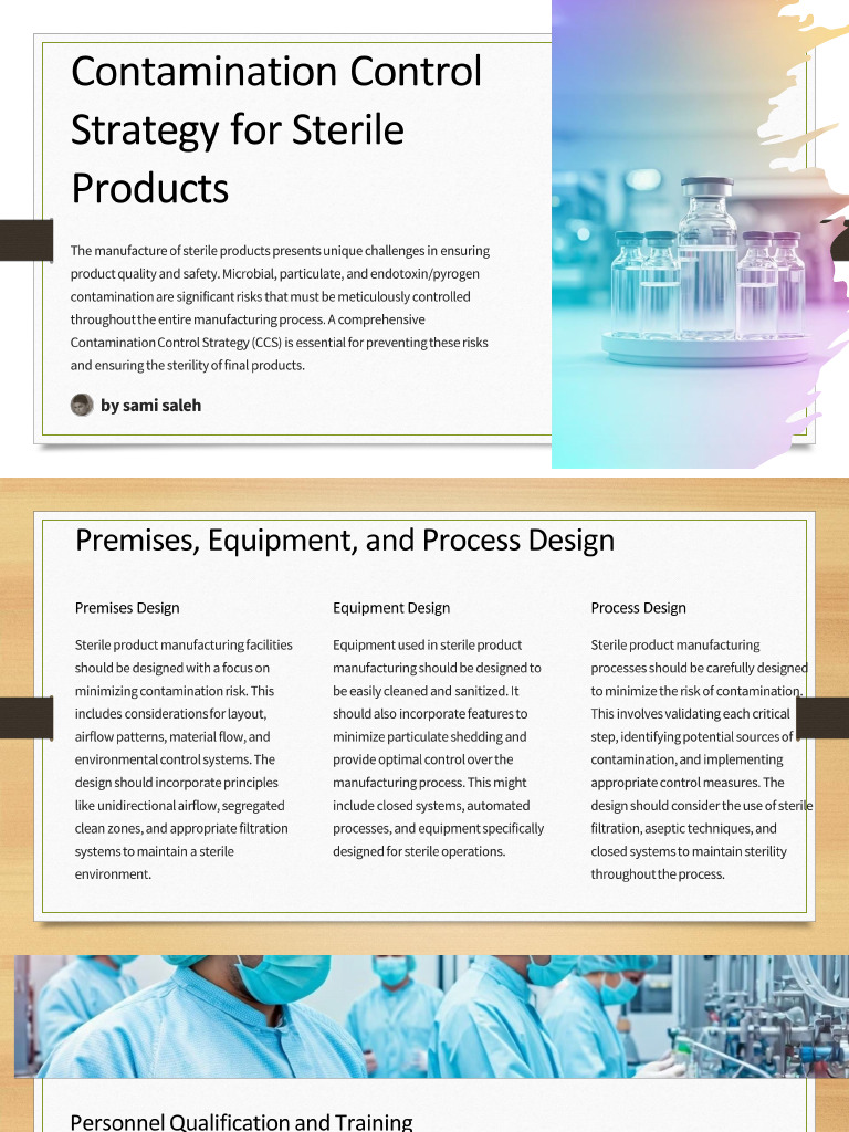Contamination Control Strategy For Sterile Products Pdf