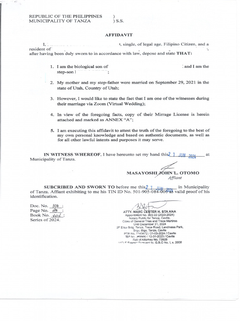 Sample Affidavits | PDF