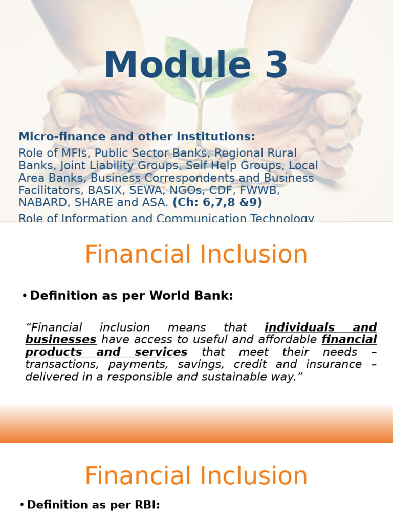 Microfinance & Financial Inclusion | PDF | Microfinance | Financial Inclusion