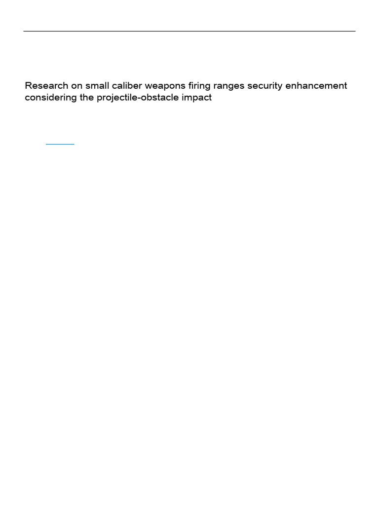 Research On Small Caliber Weapons Firing Ranges Se | PDF | Trajectory ...