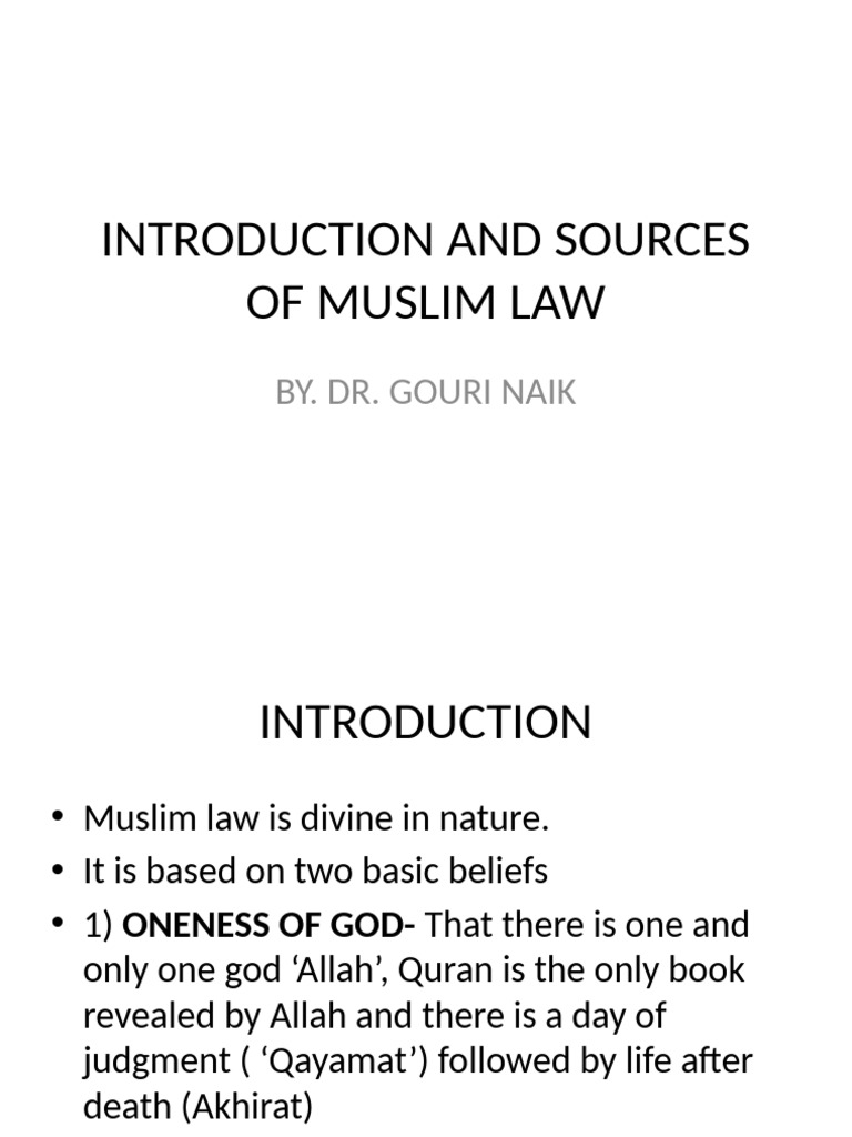 Understanding Muslim Law Sources | PDF | Sharia | Quran
