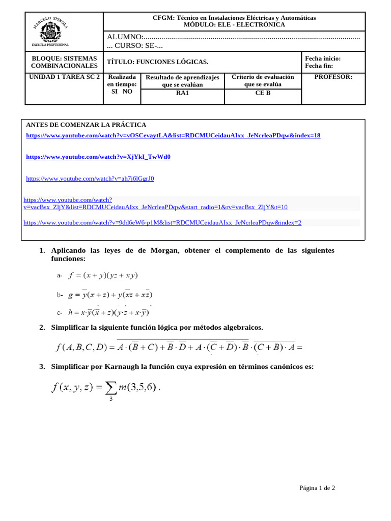 RA1-CEB ELE Tareas SC 2 | PDF | Matemáticas | Matemáticas Aplicadas