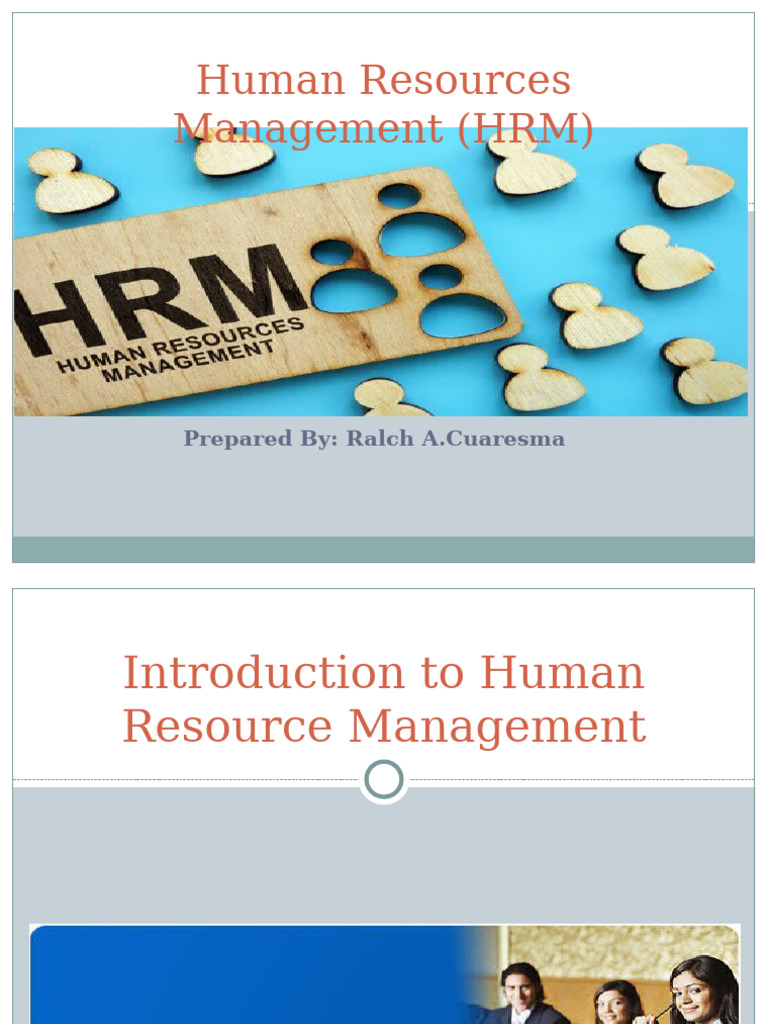Introduction to Human Resource Management | PDF | Human Resources ...