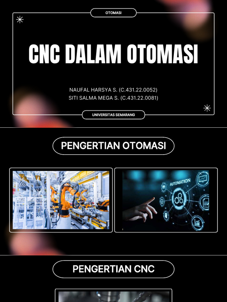 Otomasi Pada CNC Kelompok 2 | PDF | Komputer | Teknologi & Rekayasa