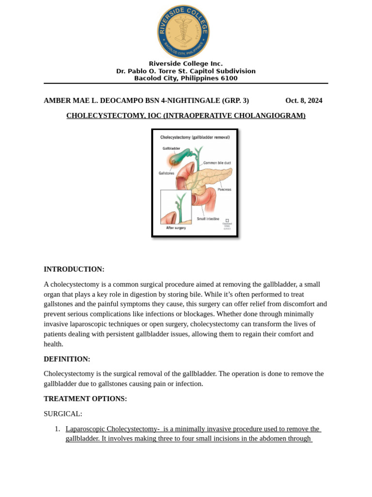 Chole Final | PDF | Gallbladder | Surgery
