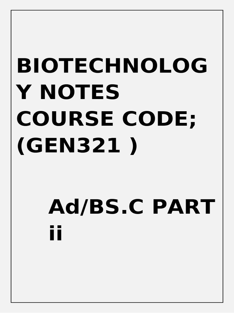 Biotech Essentials for Students | PDF | Diet & Nutrition | Chemistry
