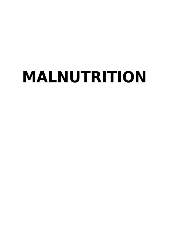 MALNUTRITION | PDF | Malnutrition | Food Security